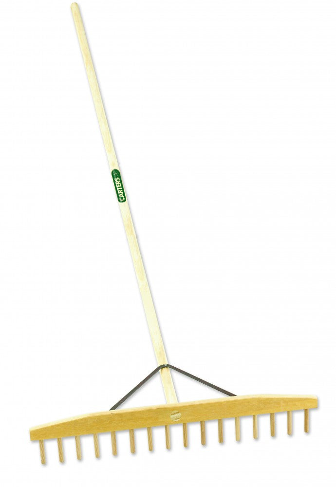 16-Prong Wooden Grass Rake